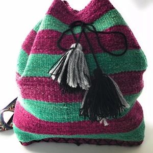 Hand Crafted | Bags | Handwoven Peruvian Wool Backpack | Poshmark
